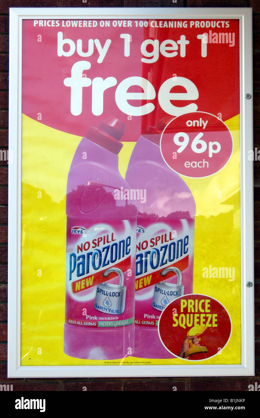 Buy One get One Free Poster outside a store to entice shoppers into the ...