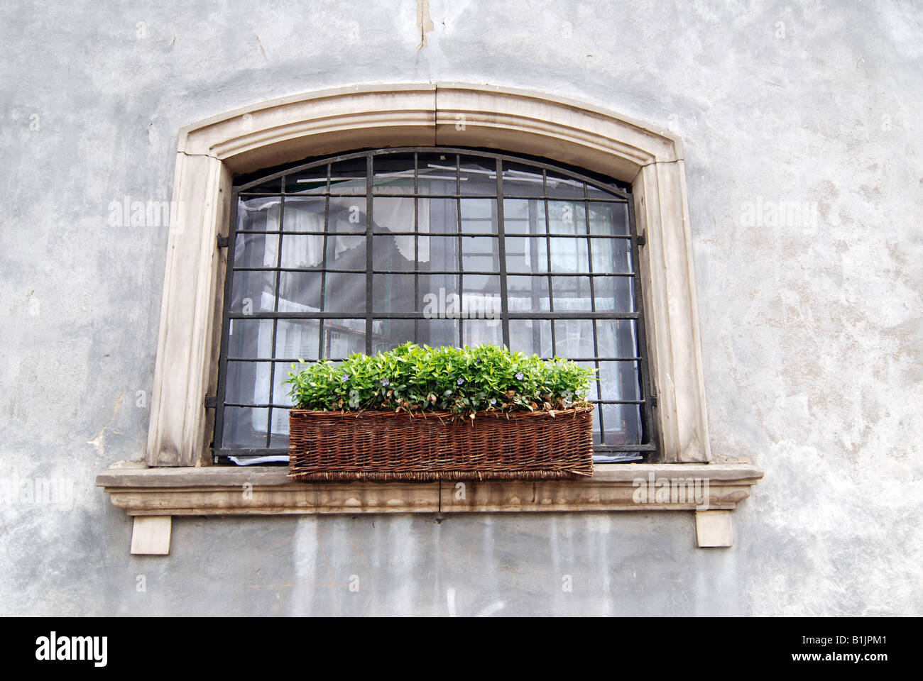 Window at tenement house Old Town in Warsaw Stock Photo - Alamy