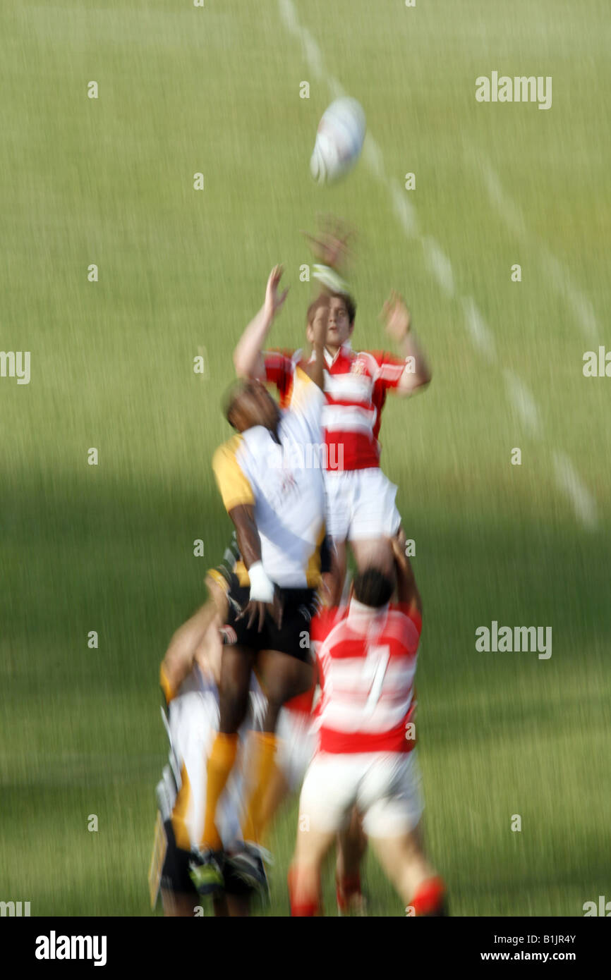 Action lineout line out jump hi-res stock photography and images - Alamy