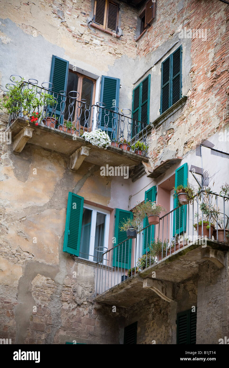 Tuscany Italy Houses Mountains