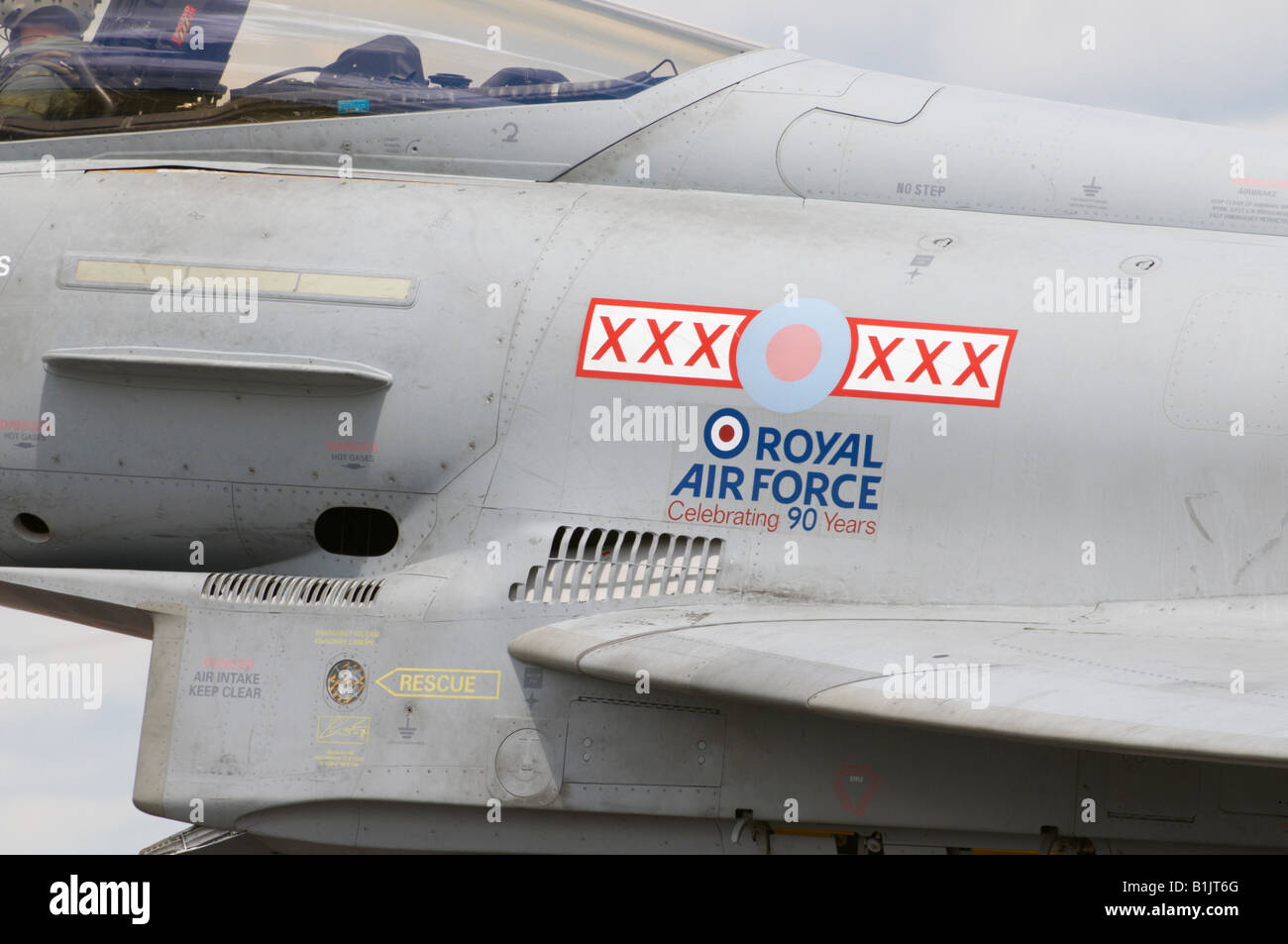 Eurofighter Typhoon Canopy RAF Wing root Kemble Air Show 2008 Stock ...