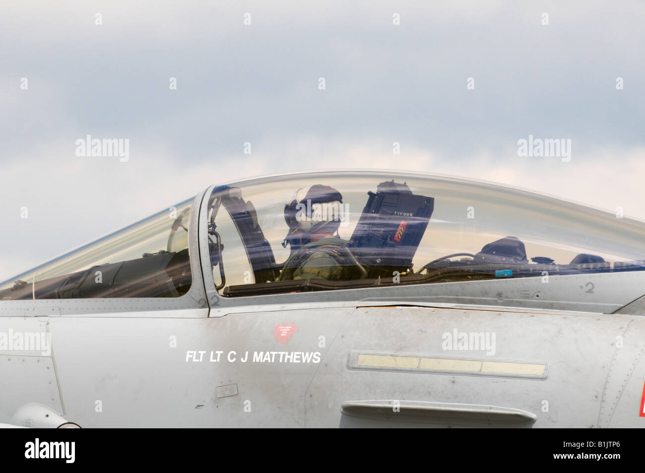 Eurofighter Typhoon Canopy pilot Kemble Air Show 2008 Stock Photo - Alamy