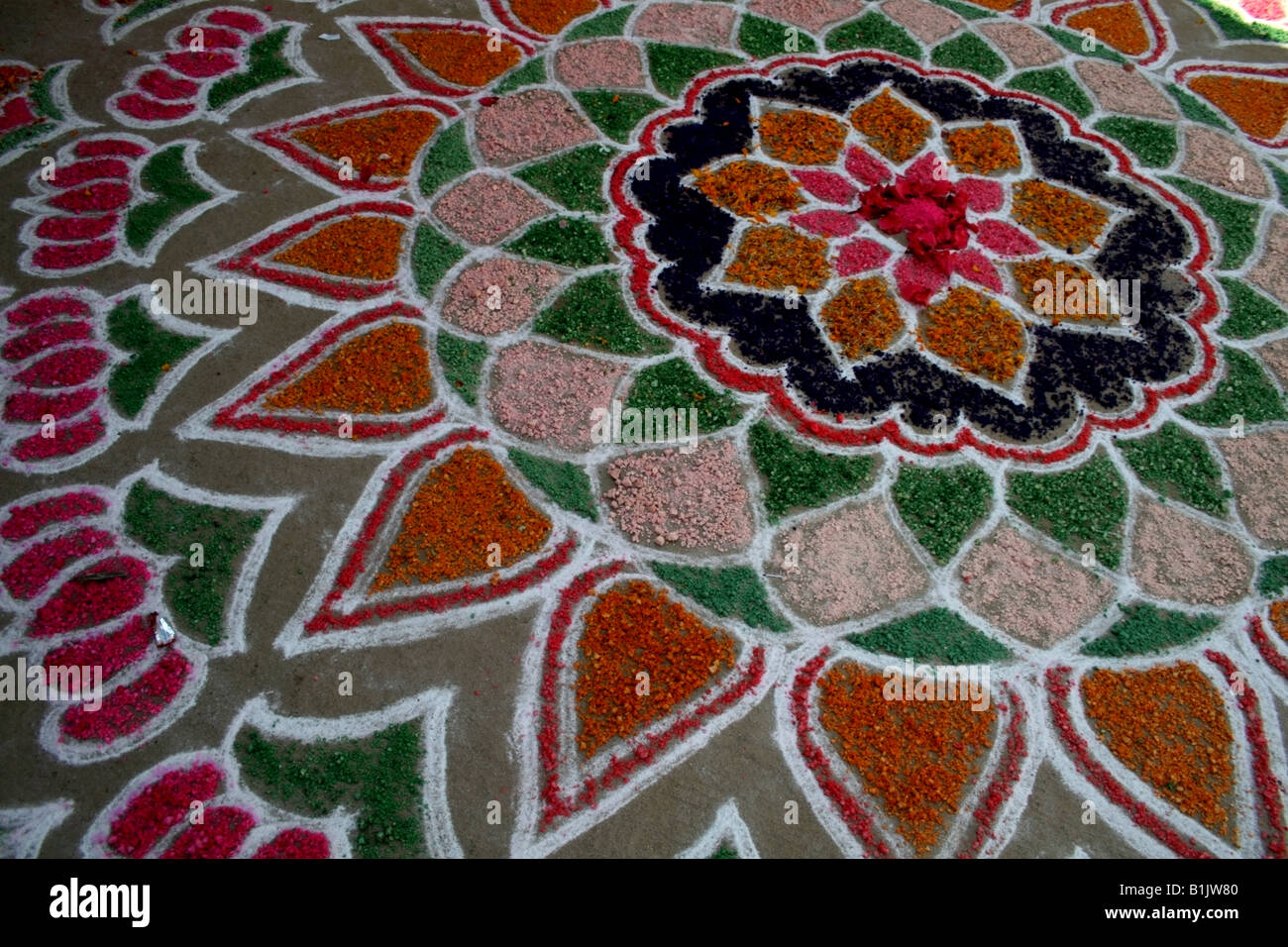 Grains Rangoli Designs For Competition With