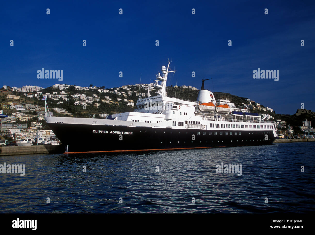 Clipper Adventurer cruise ship, Roses, Girona Province, Spain, Europe ...