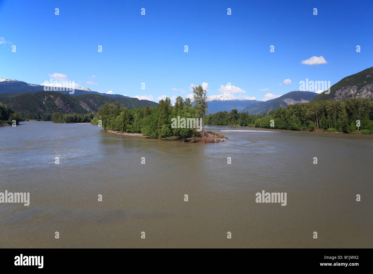 Skeena river from the old highway bridge Terrace BC Stock Photo - Alamy