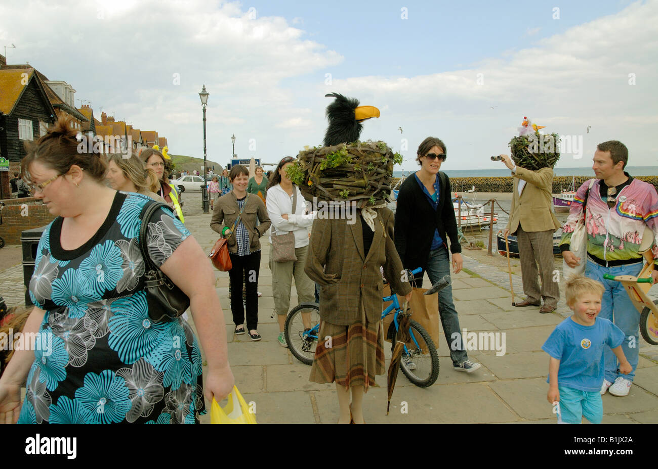 Folkestone seafront during Triennial arts festival Stock Photo - Alamy