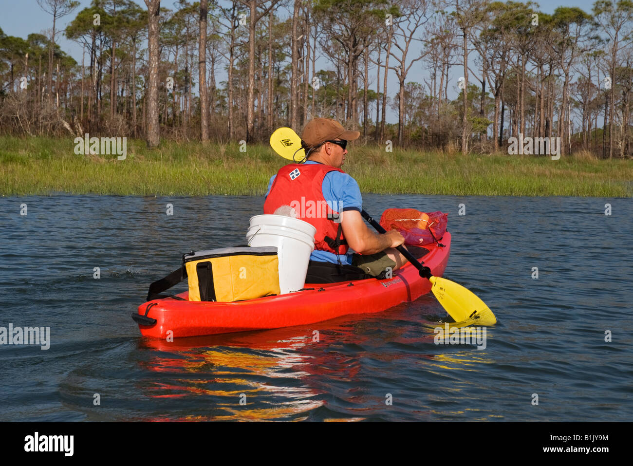 kayaking along the bay side of St George Island along North Florida s ...