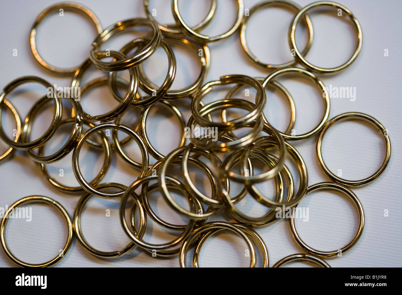 assorted key split rings for attaching your keys to for security Stock ...