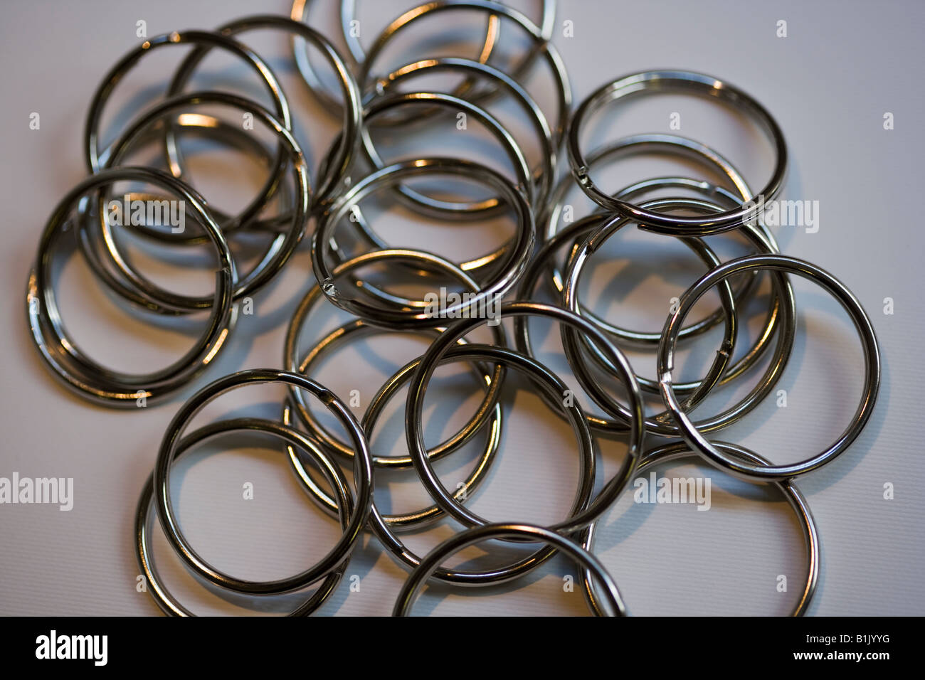 assorted key split rings for attaching your keys to for security Stock ...