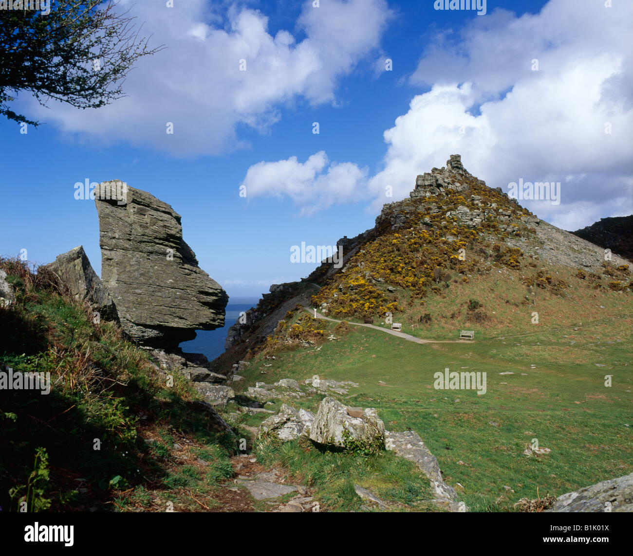 The Valley of the Rocks at Lynton in Exmoor National Park, North Devon ...