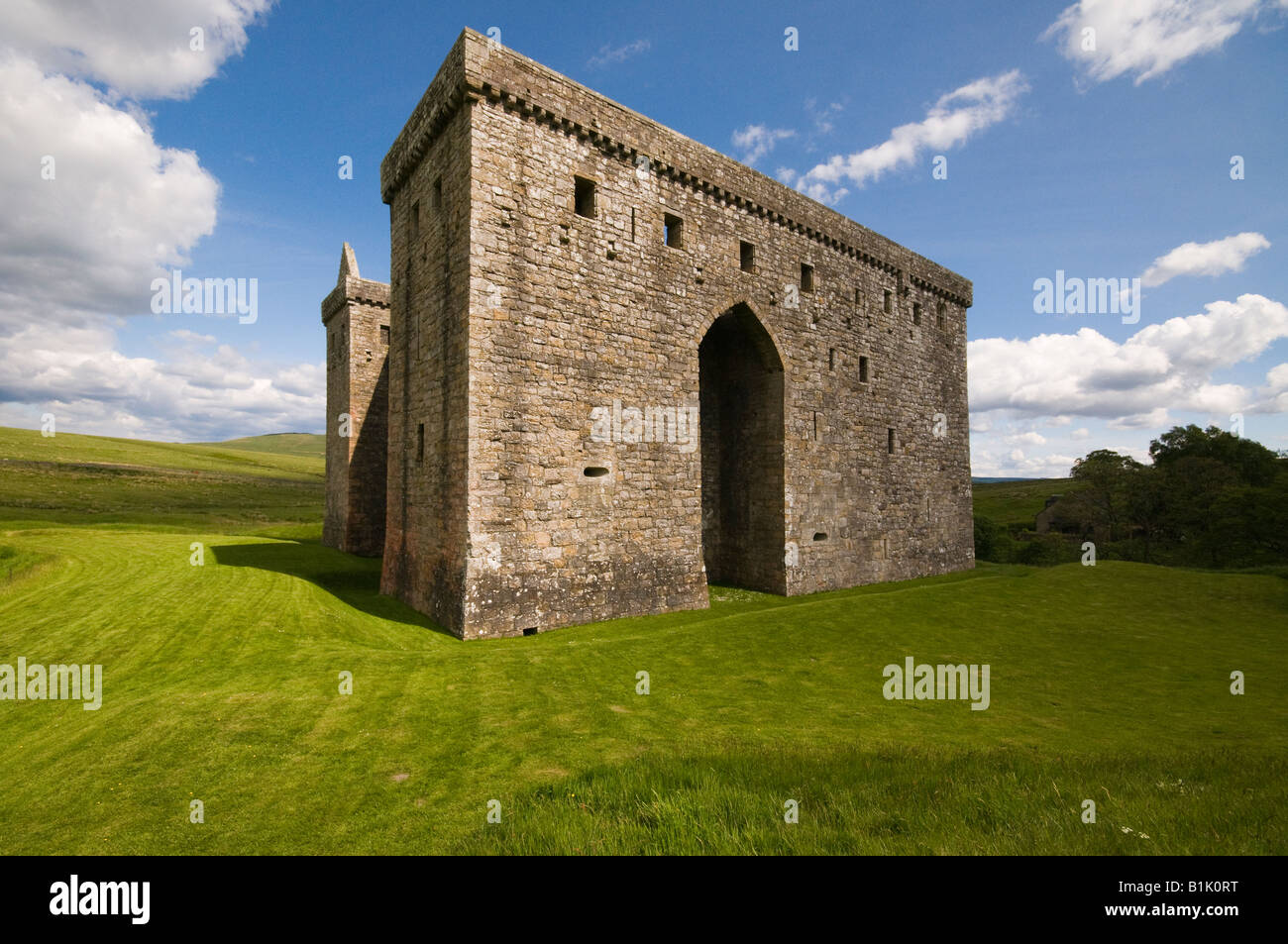 The ruins of Hermitage castle in the Scottish Borders Stock Photo - Alamy