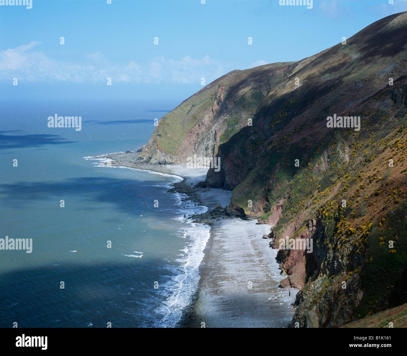 The headland of Foreland Point in Exmoor National Park with Sillery ...