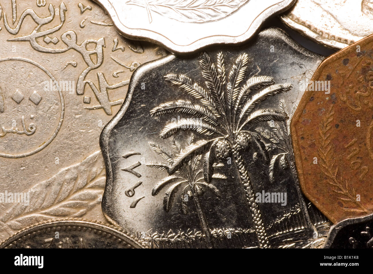Iraqi fil coins, Macro Stock Photo - Alamy