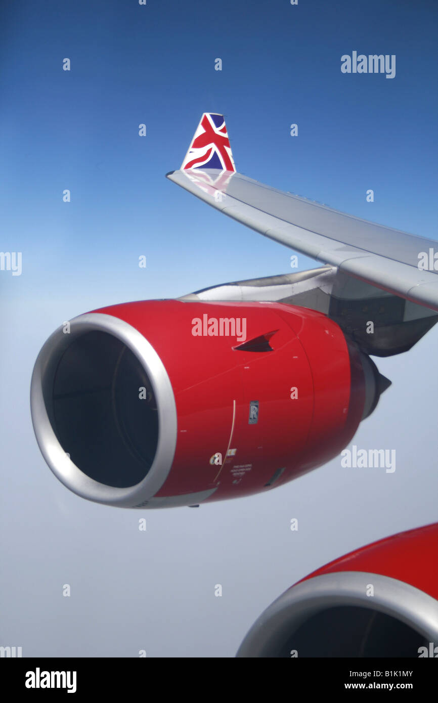 Airbus A340 600 Rolls Royce Engines and nacelles on a Virgin Atlantic ...