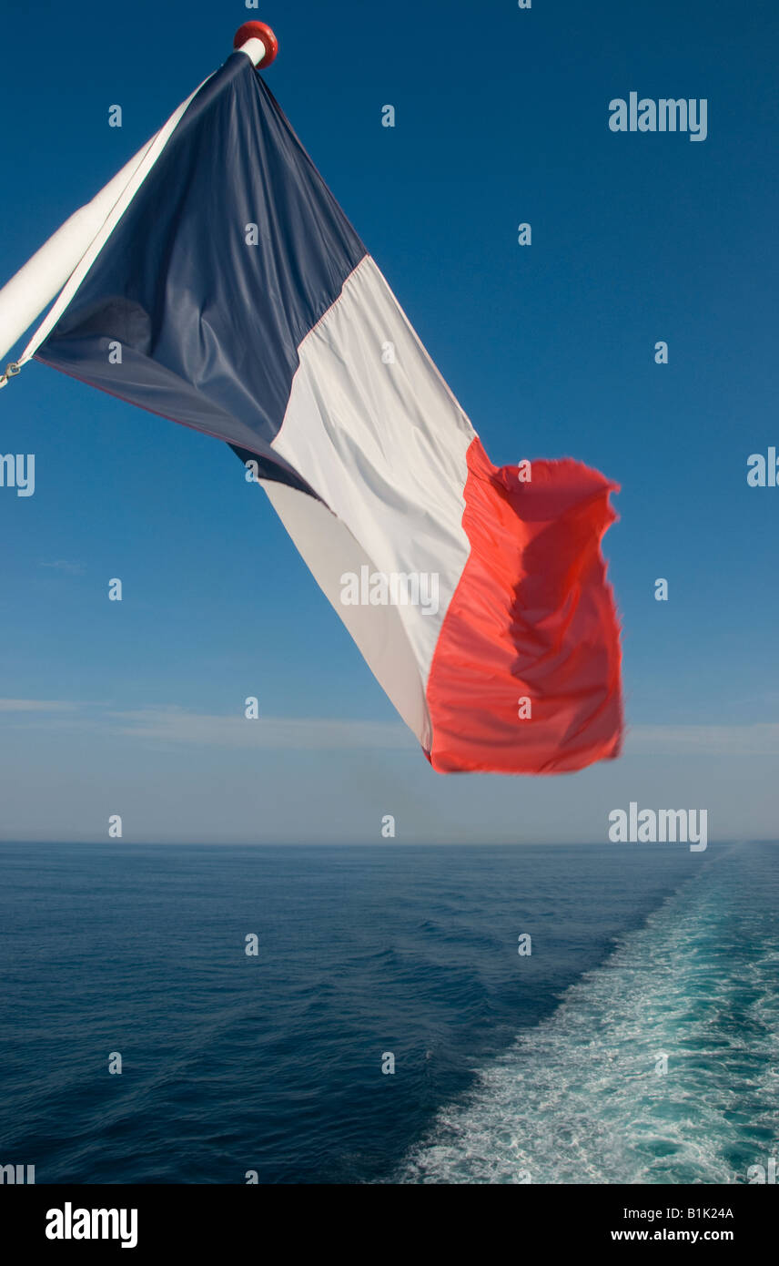 French flag and sea Stock Photo - Alamy