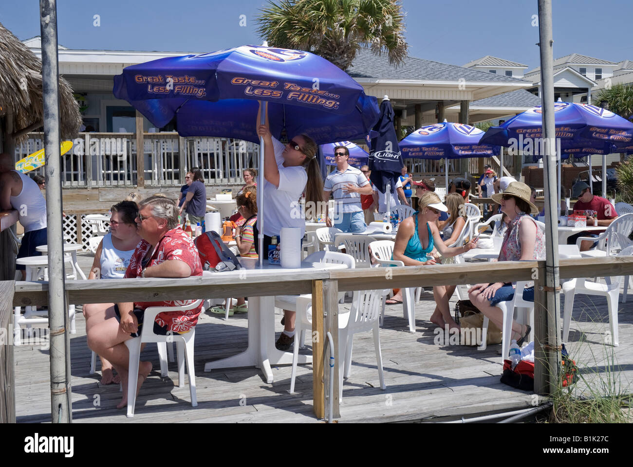 Blue Parrot Ocean Front Cafe on St George Island Florida Stock Photo ...