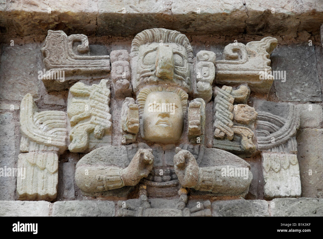 Carving in Copan Museum, Copan Ruins, Honduras, Central America Stock ...