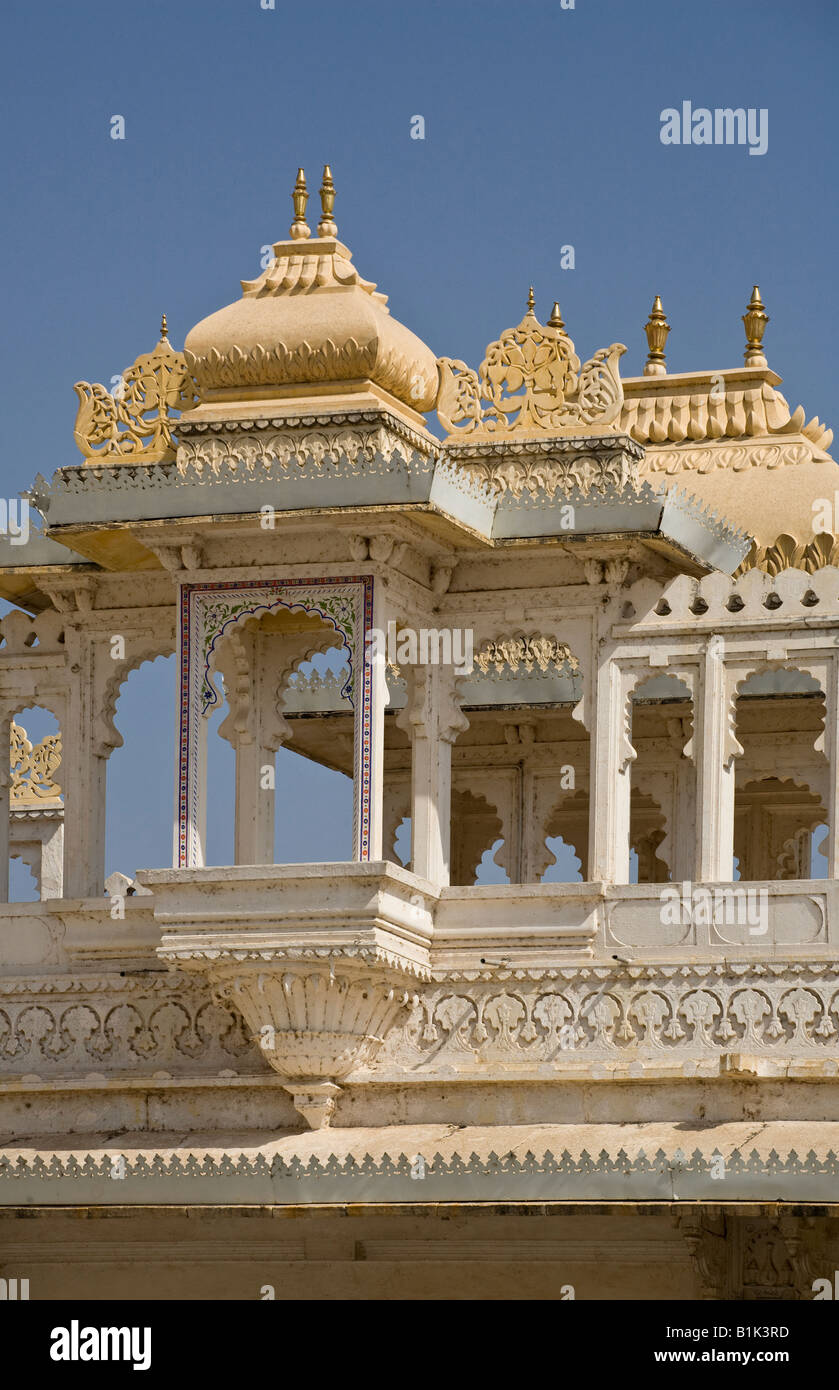 CUPOLAS carved of stone atop the TRIPOLIA GATE at the CITY PALACE of ...