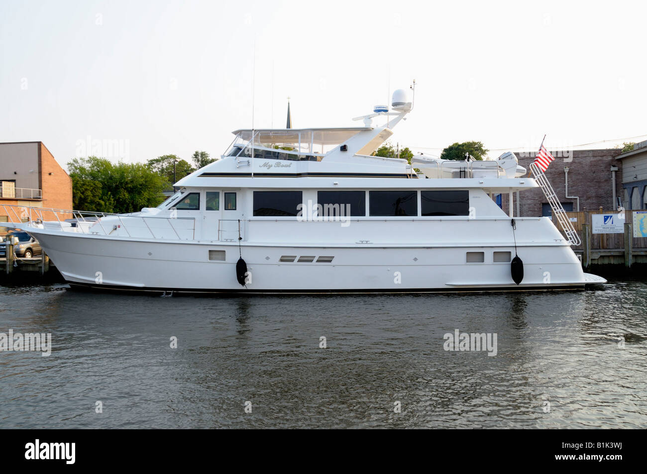 A yacht in the harbor in Annapolis, Md Stock Photo - Alamy