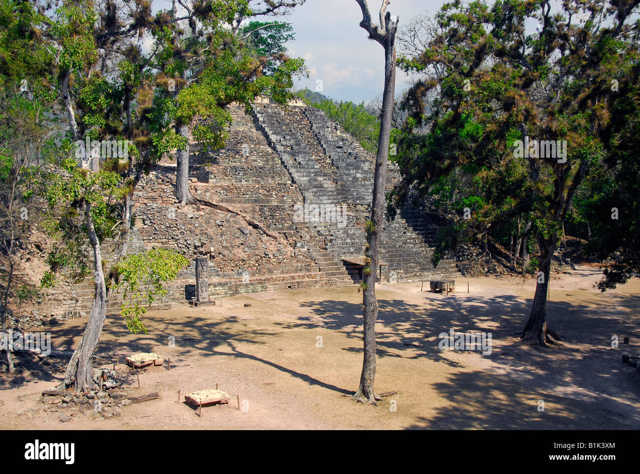 Pyramid in Copan Ruins, Honduras, Central America Stock Photo - Alamy