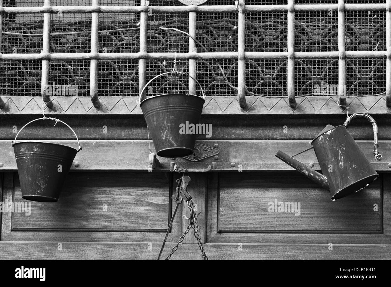 Black buckets Black and White Stock Photos & Images - Alamy