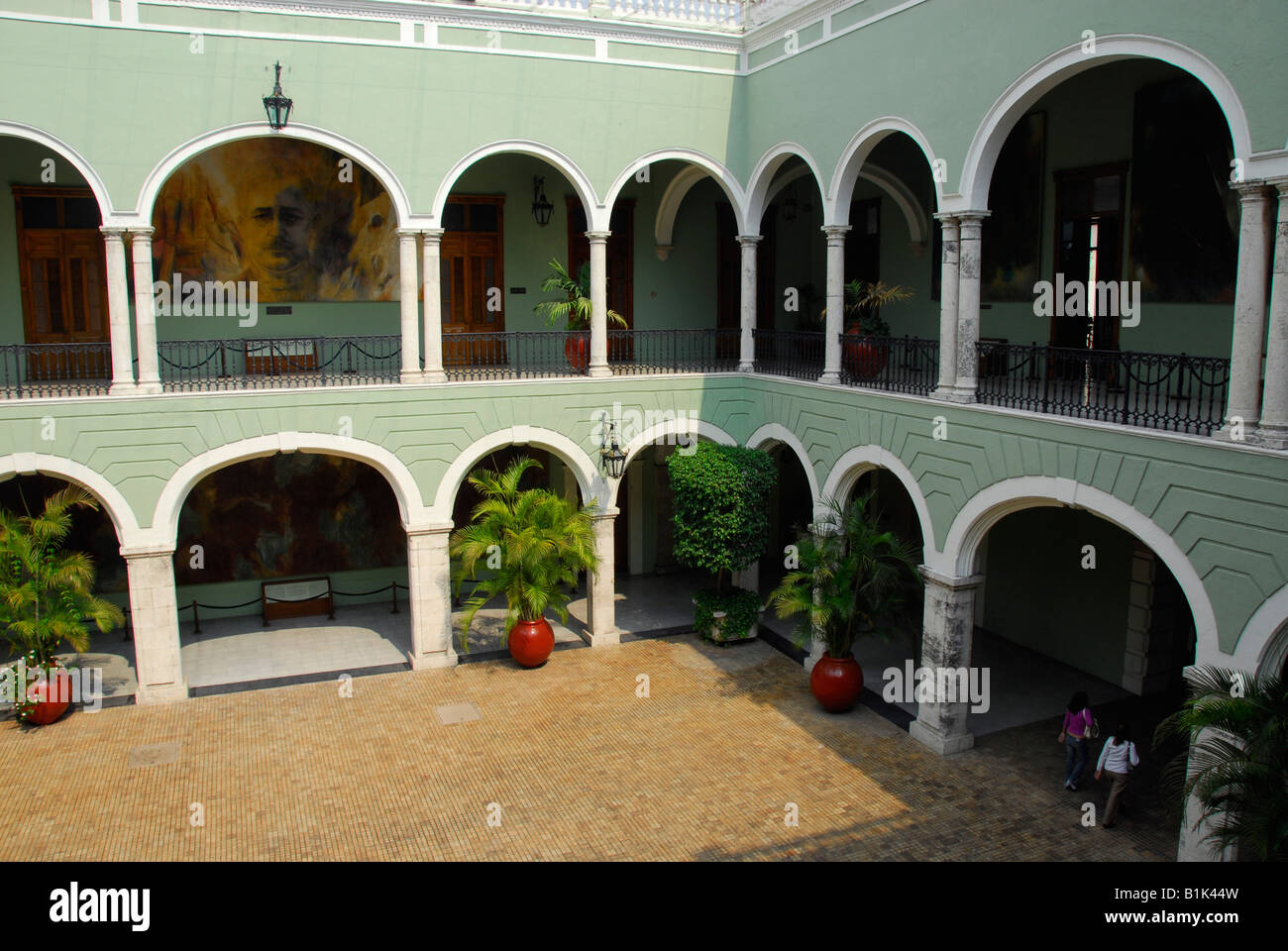 Interior of Governor's Palace, Merida, Yucatan State, Mexico Stock ...
