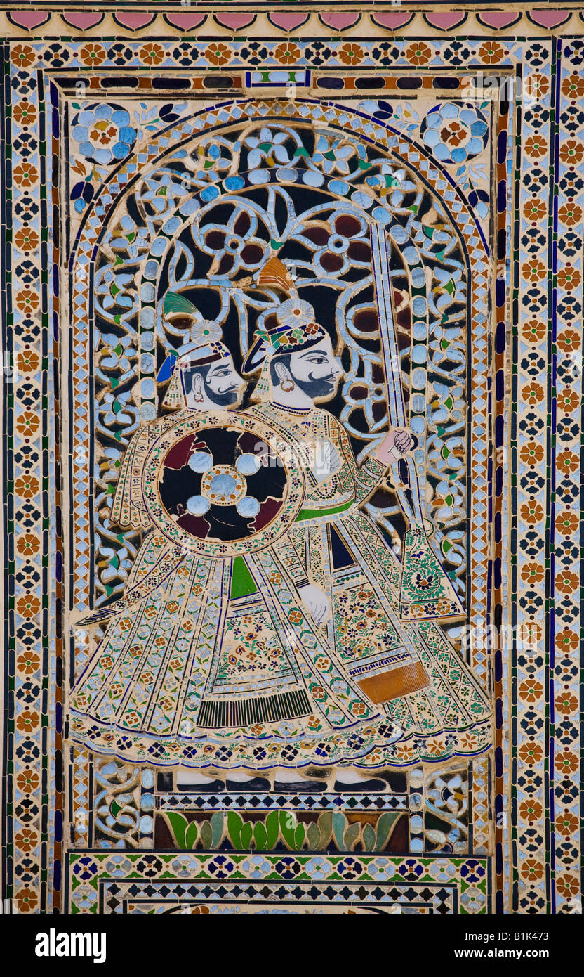 TILE IMAGE of MAHARAJAS in ZENANA MAHAL or ROYAL HAREM housing 1150 ...