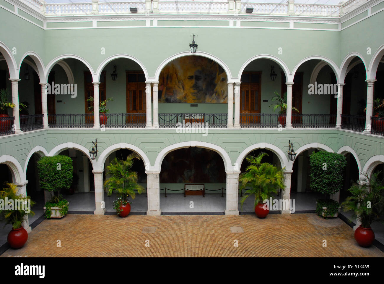 Interior of Governor's Palace, Merida, Yucatan State, Mexico Stock ...