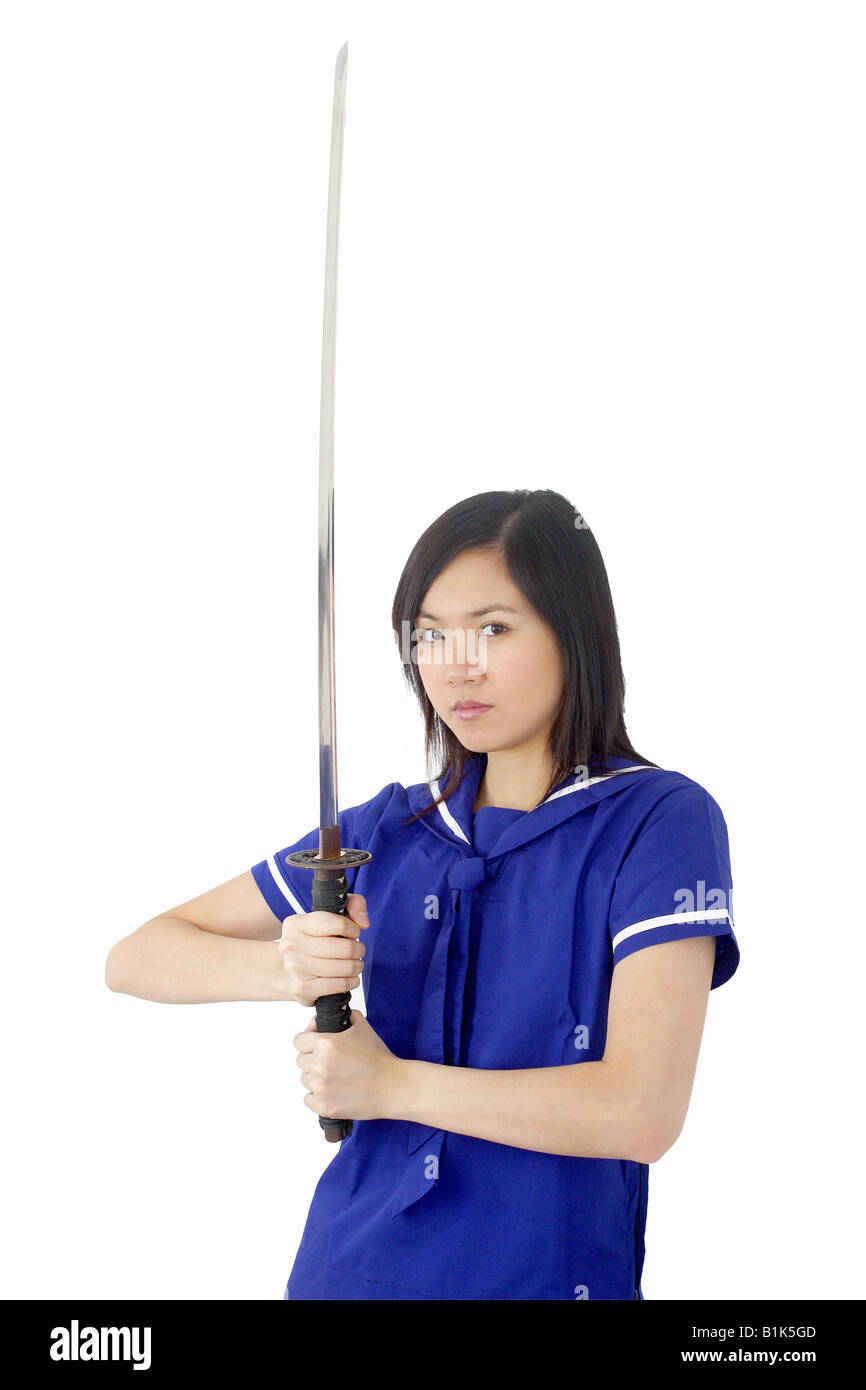 Girl woman japan japnese sword killer kill bill assassin knife school ...