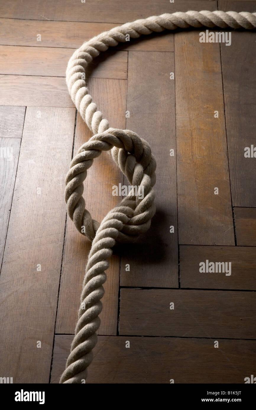 Rope on the floor Stock Photo - Alamy