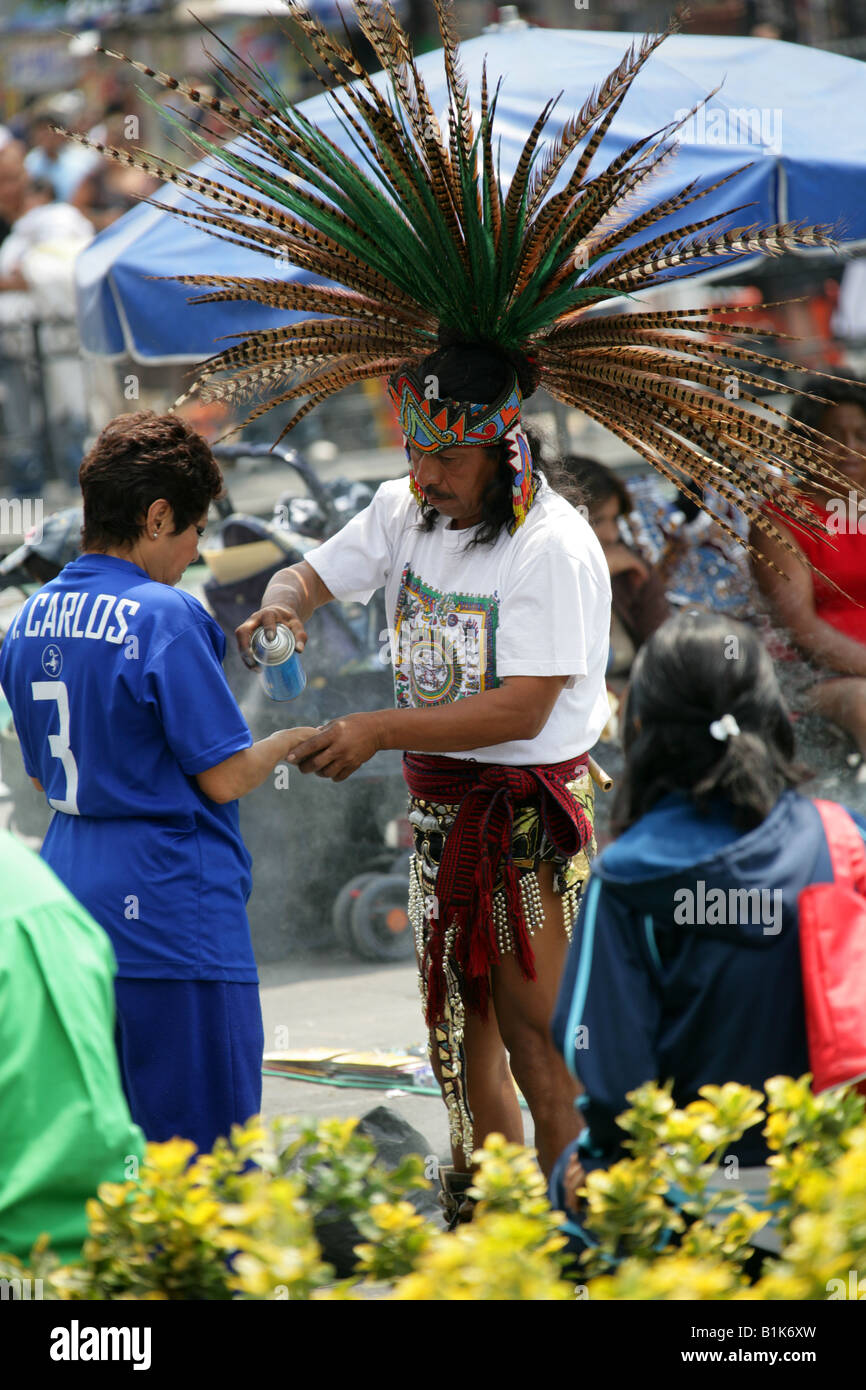 Aztec Shaman Zocalo Square Plaza de la Constitucion Mexico City Mexico ...