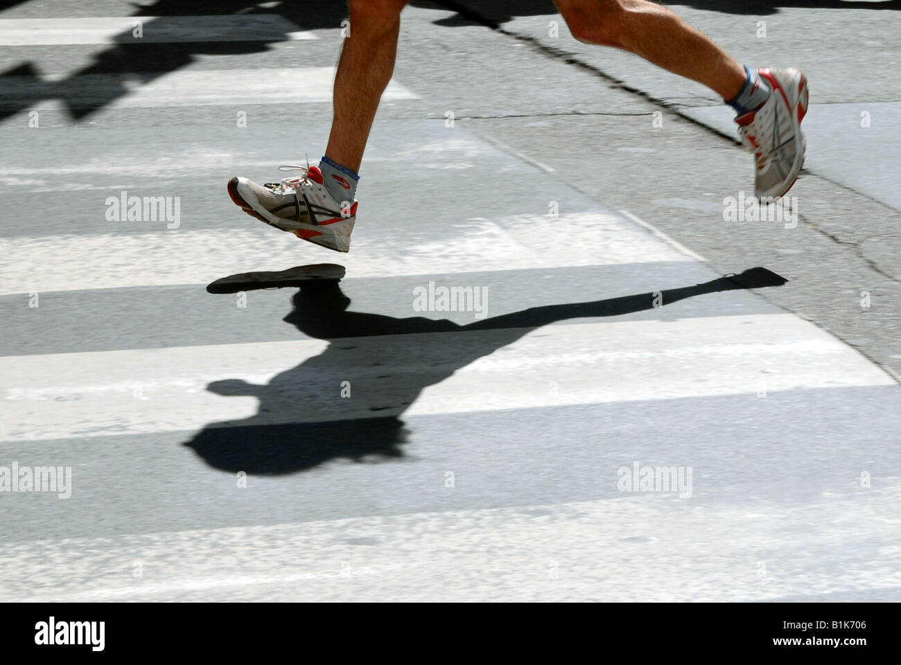 Foot outline tarmac hi-res stock photography and images - Alamy