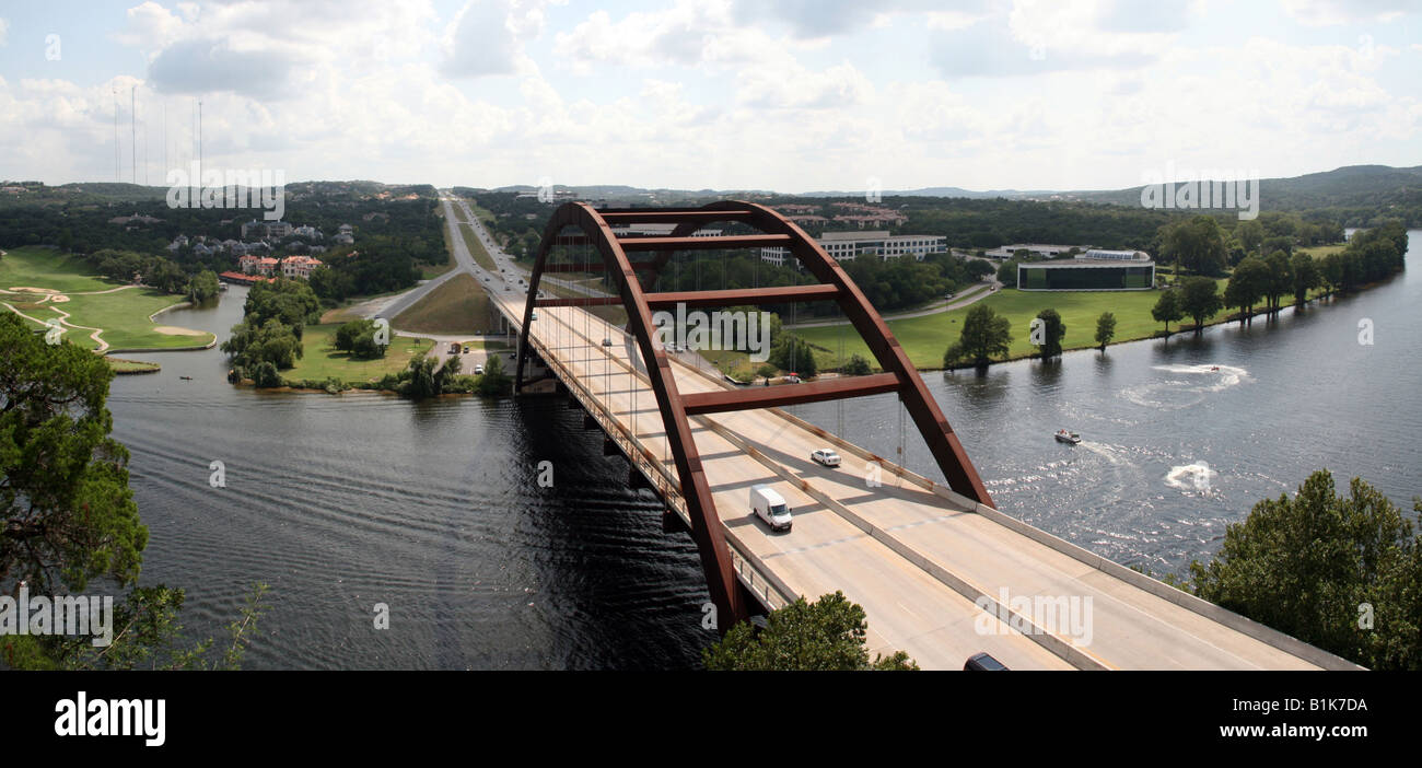 The Austin 360 bridge from an artistic view Stock Photo - Alamy