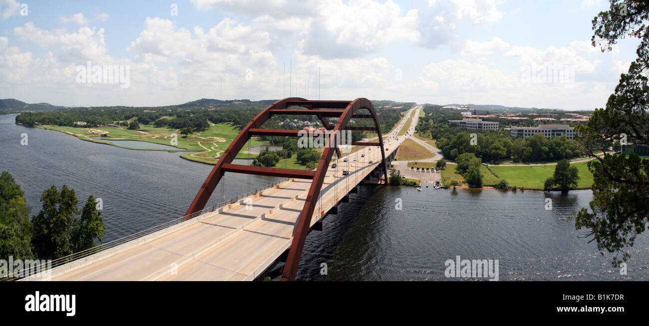 The Austin 360 bridge from an artistic view Stock Photo - Alamy