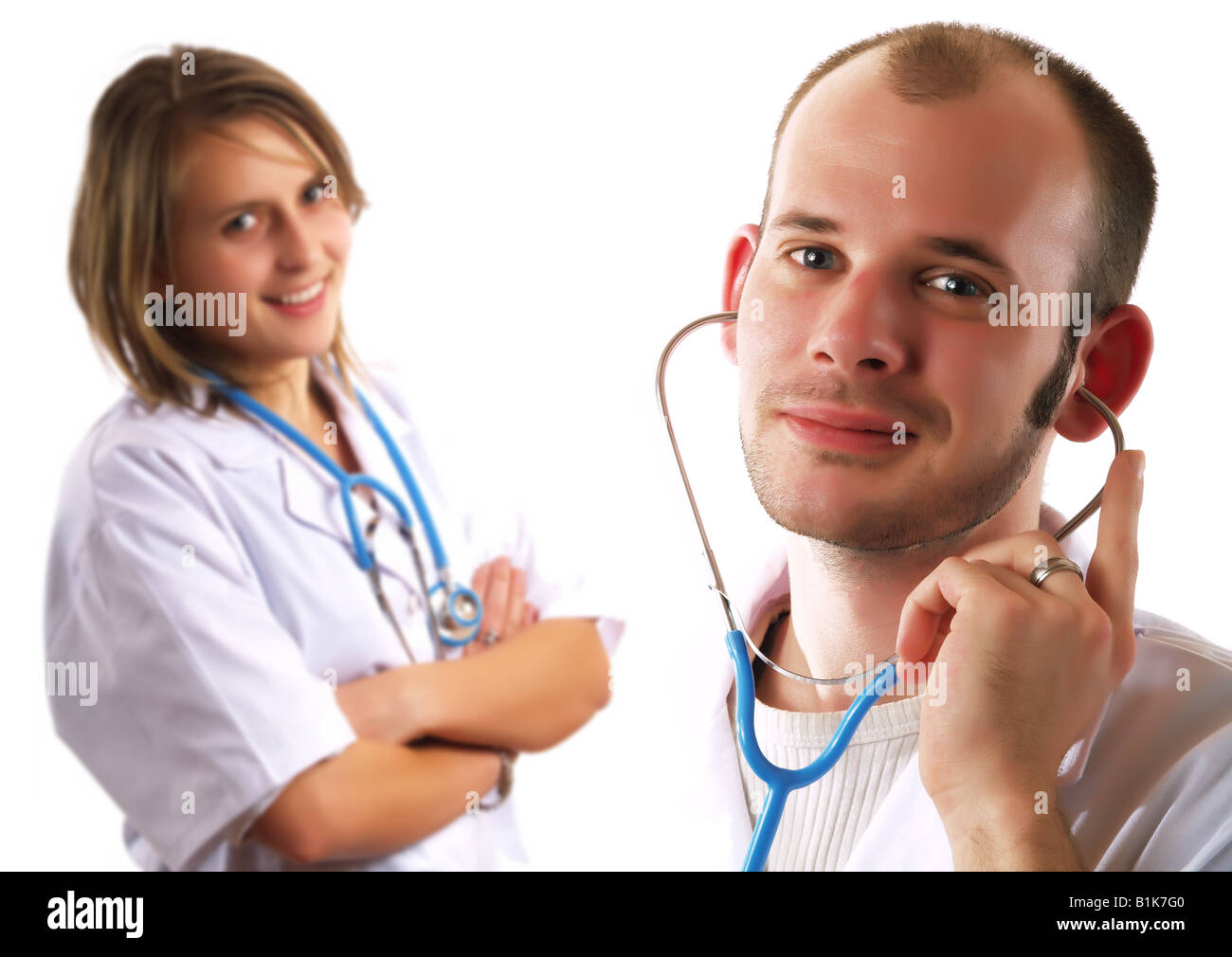 Two friendly doctors Stock Photo - Alamy