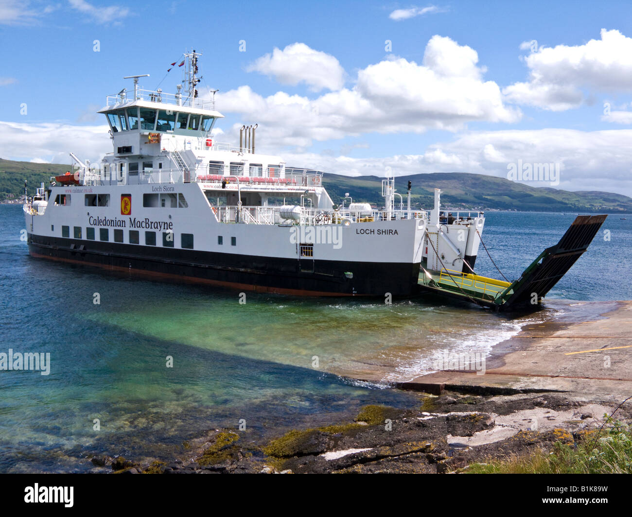 Largs to Millport Ferry M.V. Loch Shira at the Cumbrae Slipway Stock ...