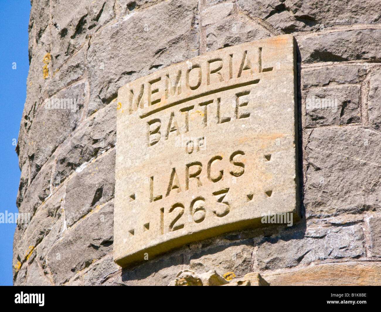 Memorial to the Battle of Largs 1263 Stock Photo - Alamy