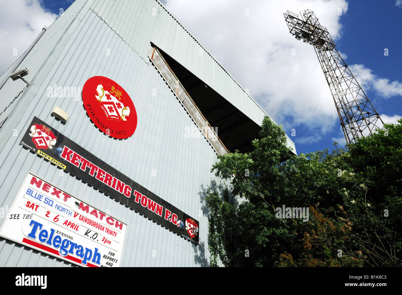 Kettering Town Football Club Stand Stock Photo - Alamy