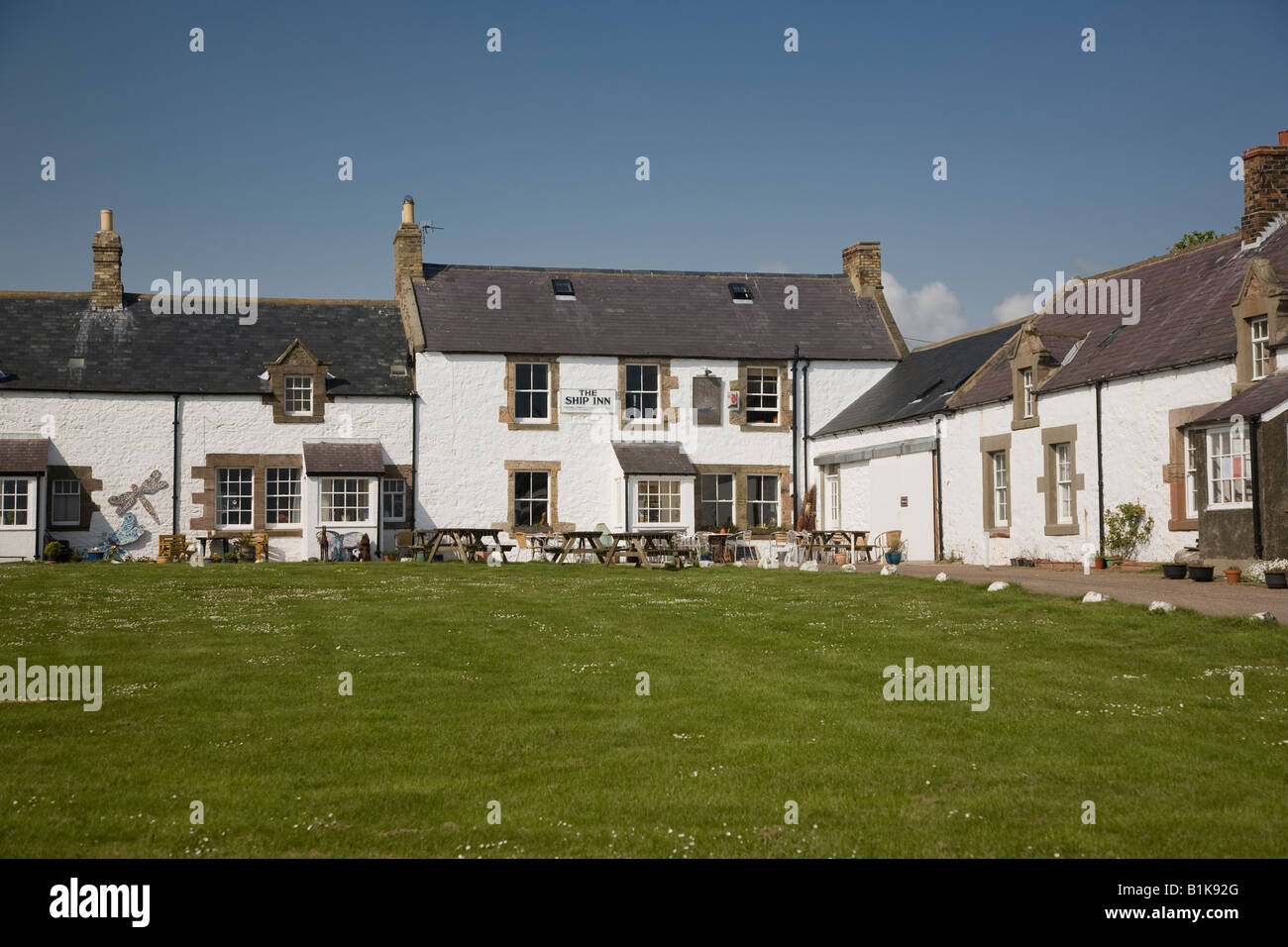 Low Newton by the Sea Northumbria Stock Photo - Alamy
