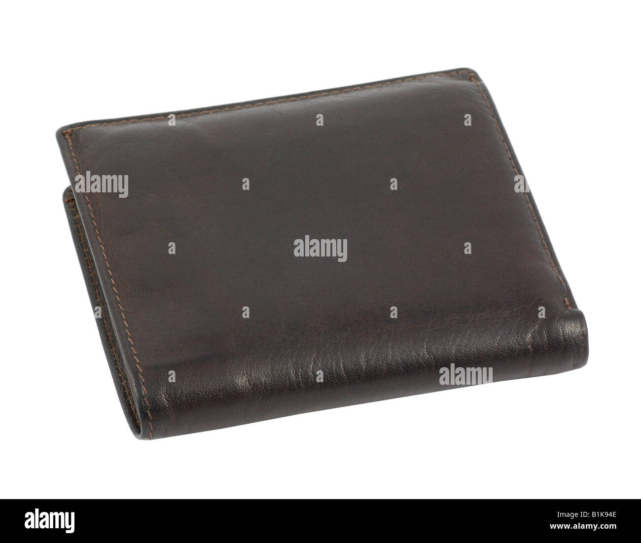 Brown leather wallet Stock Photo - Alamy