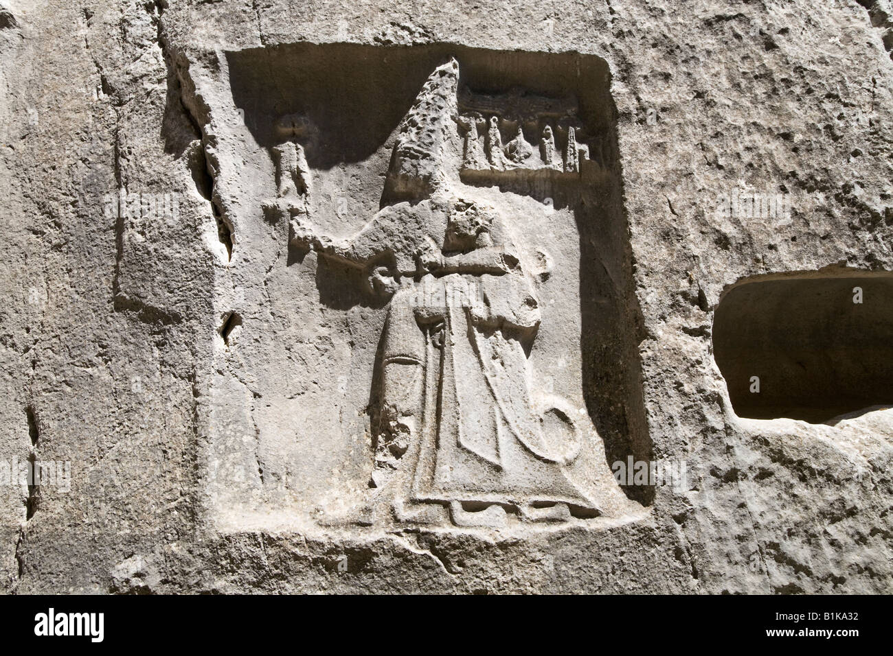 Relief in Chamber B at the Hittite Rock Sanctuary of Yazilikiya ...