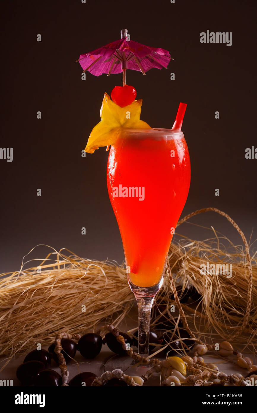 A Hawaiian tropical drink Stock Photo - Alamy