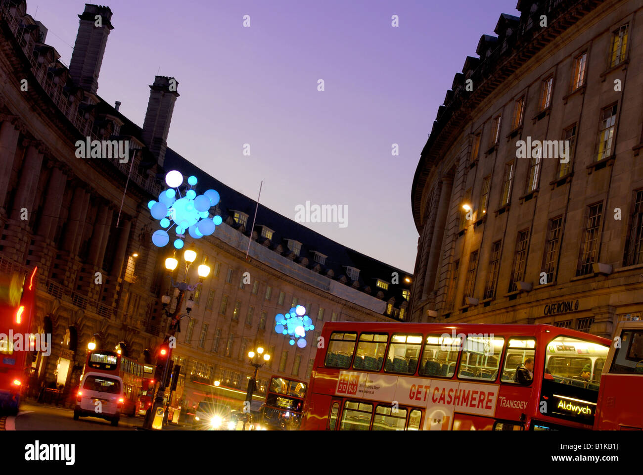 Regent Street London at night Stock Photo - Alamy