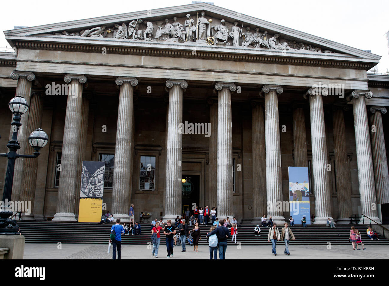 main entrance of the british museum great russell street london uk ...