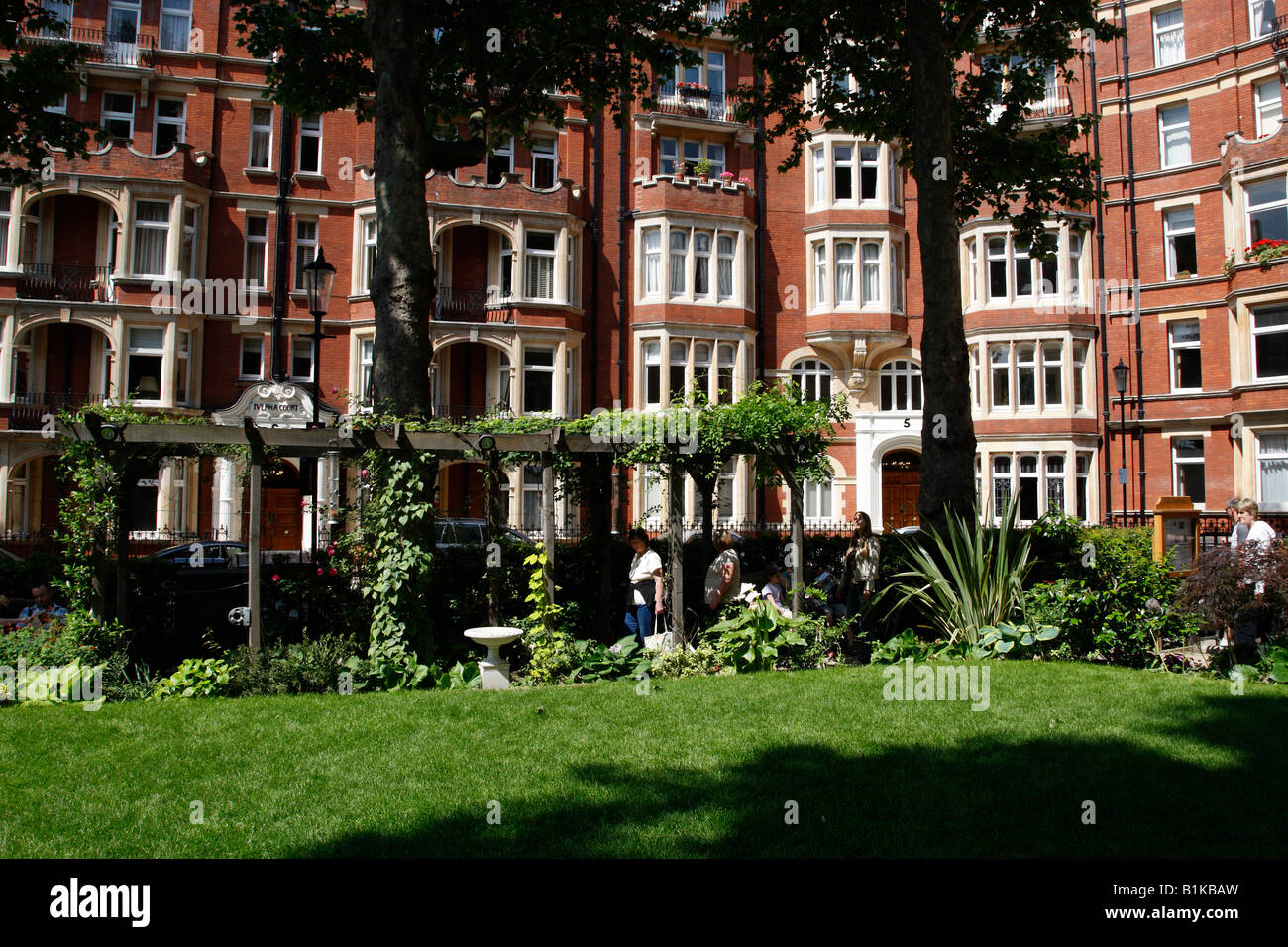 iverna court garden square near kensington high street london uk Stock ...