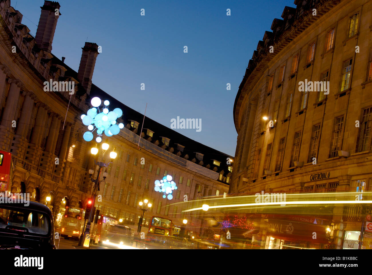 Regent Street London at night Stock Photo - Alamy