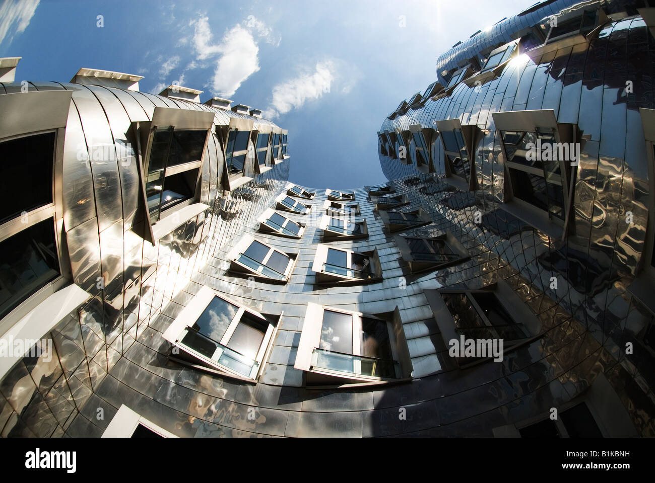 Neuer Zollhof, modern buildings designed by Frank Gehry in the ...