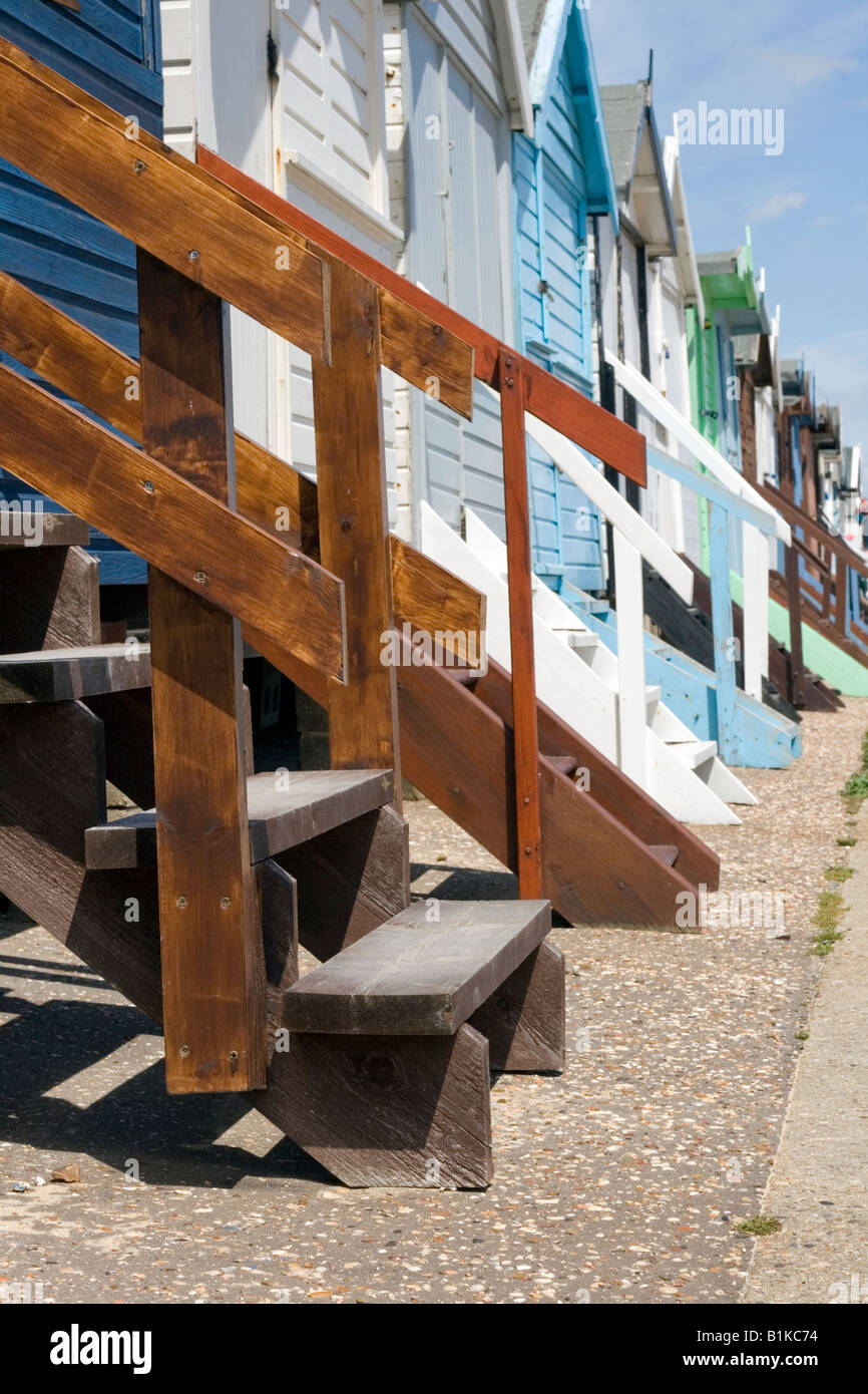 Beach hut steps Stock Photo - Alamy