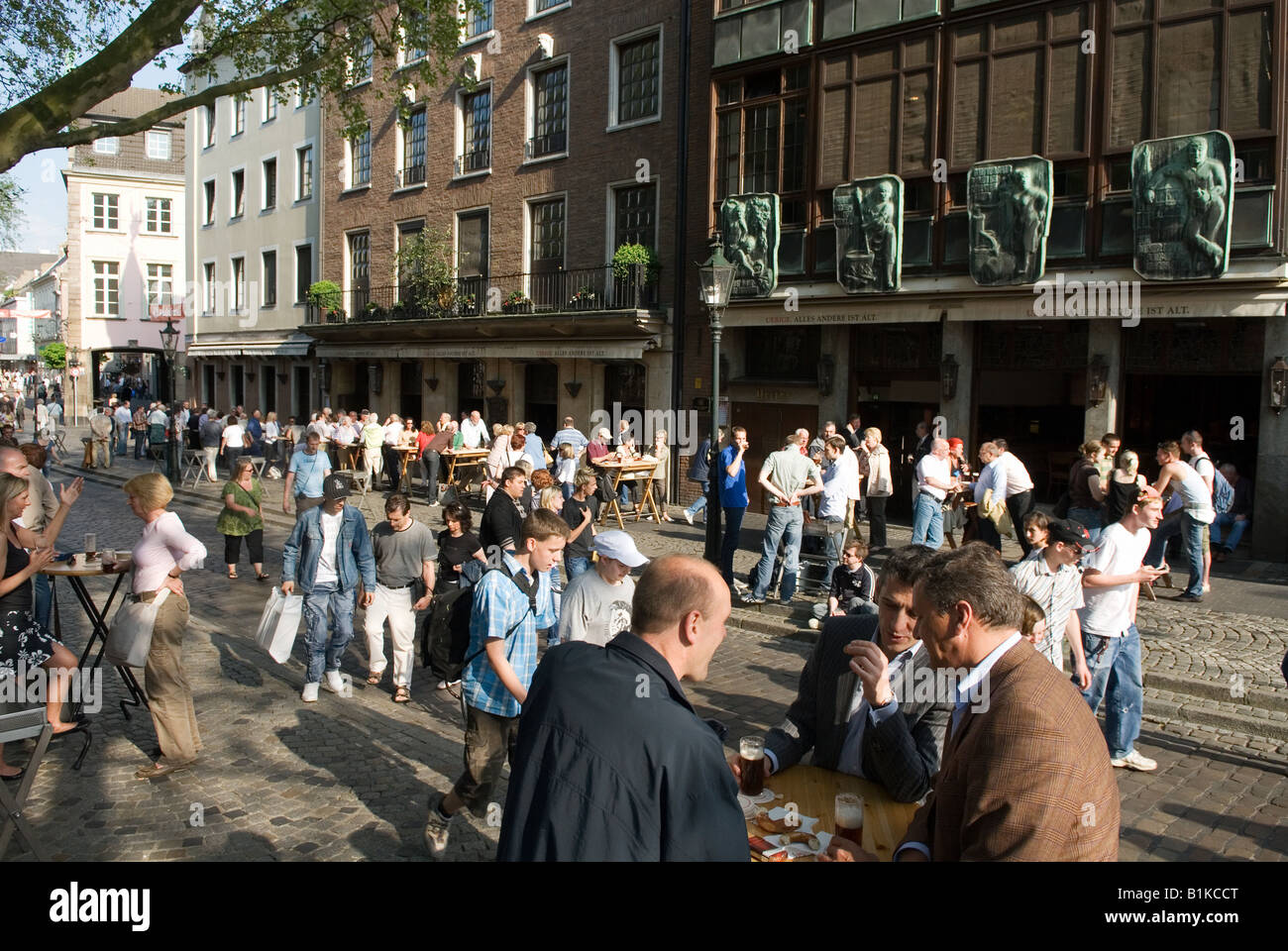 Uerige Pub and Brewery in the old town of Duesseldorf Germany Stock ...