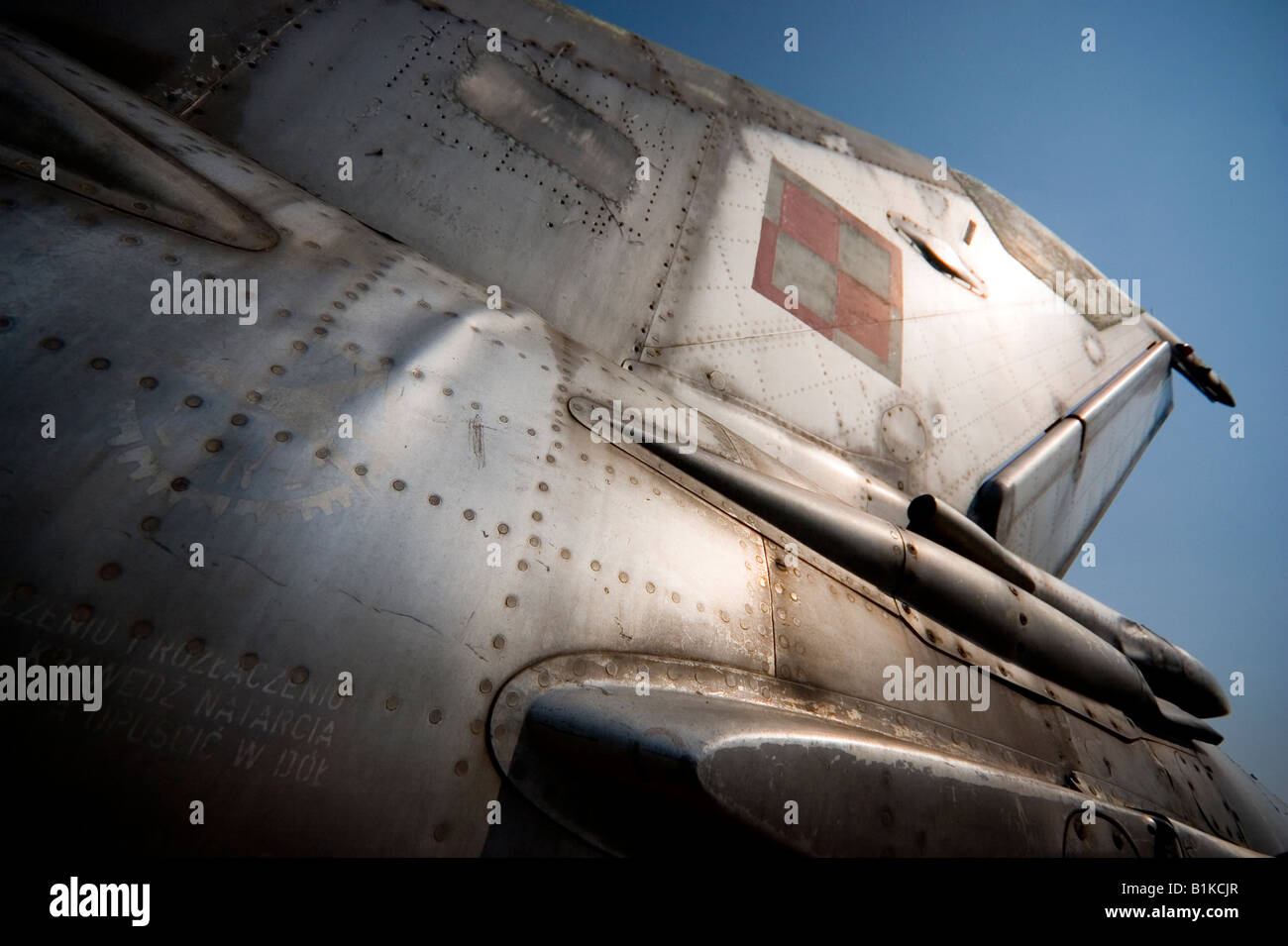 Tail Section of Polish MiG 21 Stock Photo - Alamy
